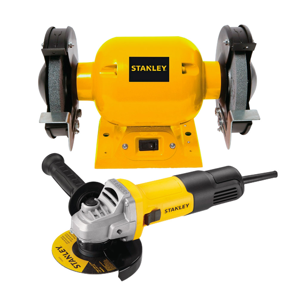 Esmeril de Banco Stanley STGB3715 + Amoladora 4 1/2" 750w - Vultec ...