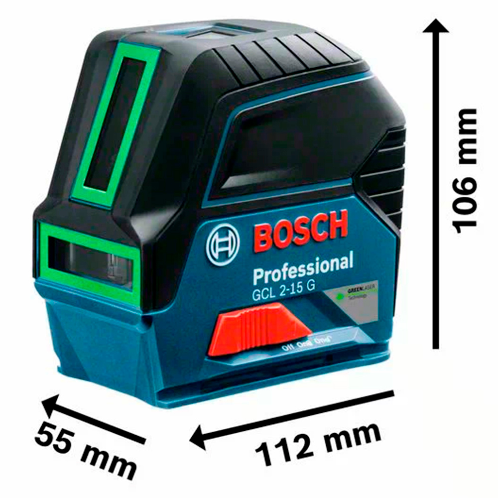 Nivel Láser Líneas Verdes Bosch GCL 2-15 G + Kit + Canguro – Vultec | Especialistas en herramientas