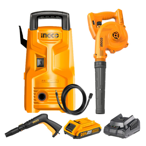 Pack Ingco Hidrolavadora 1200W+Sopladora Aspiradora 20V+bat – Vultec | Especialistas en herramientas