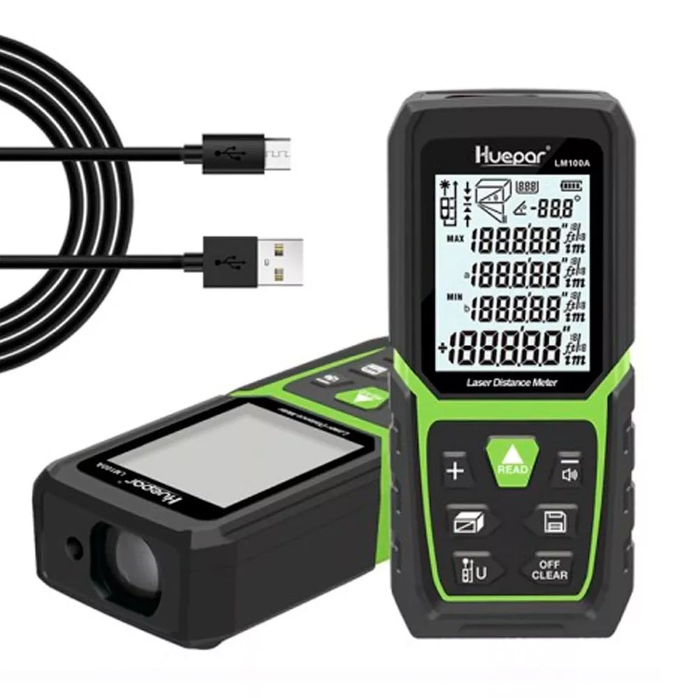 Medidor de Distancia Láser Huepar LM120A 120 Metros LCD – Vultec ...