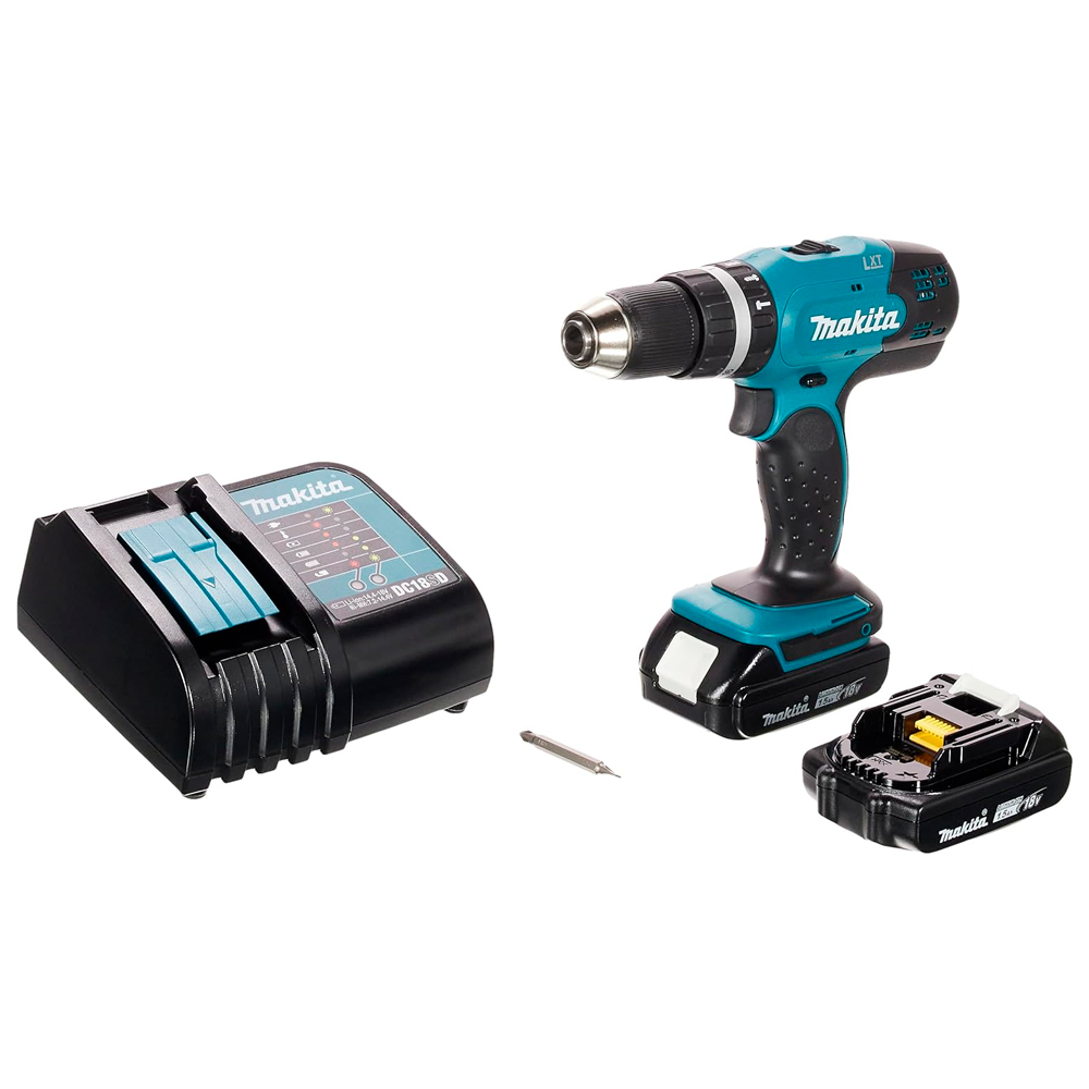 Taladro Percutor Makita + 1 Batería 1.5 Ah DHP453SYE – Vultec | Especialistas en herramientas