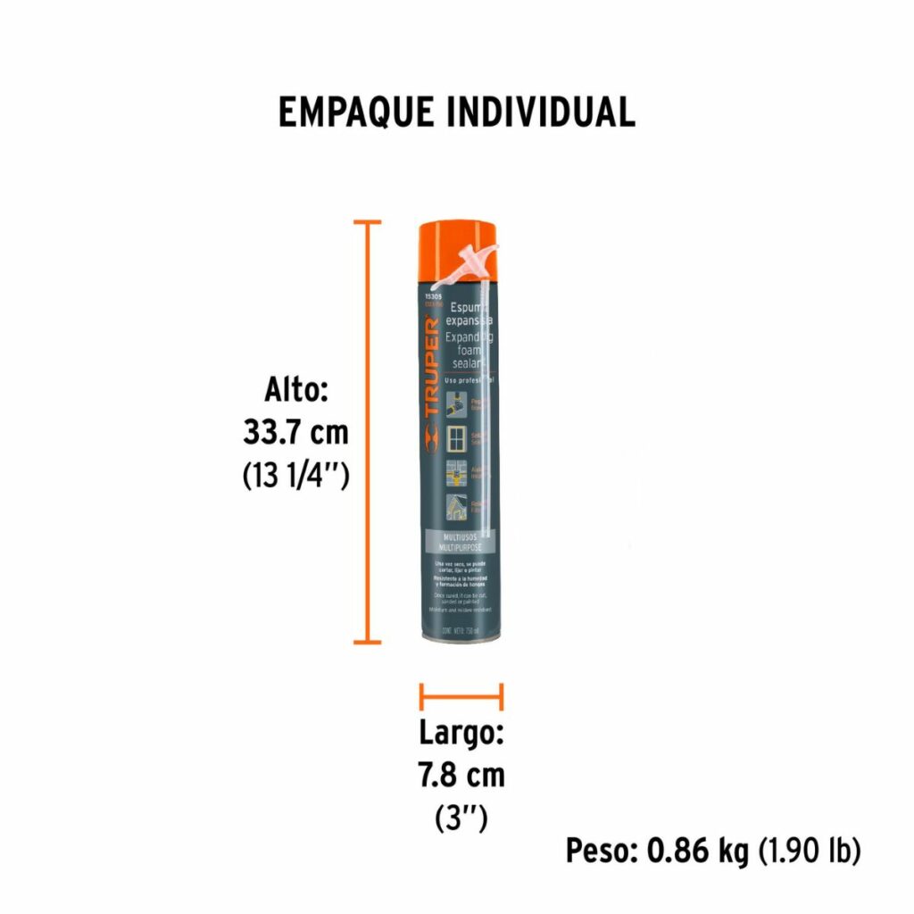Espuma Expansiva 750 ml ESEX-750 Truper – Vultec | Especialistas en herramientas