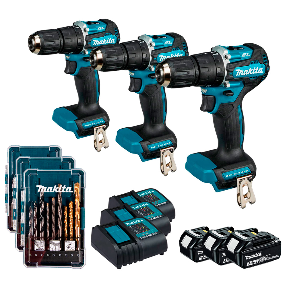 Taladro Percutor 1/2″ 18V Lxt + Set Brocas 9 Piezas Makita – Vultec | Especialistas en herramientas